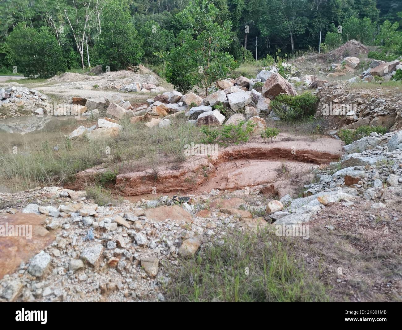 environment scene around the quarry area Stock Photo - Alamy