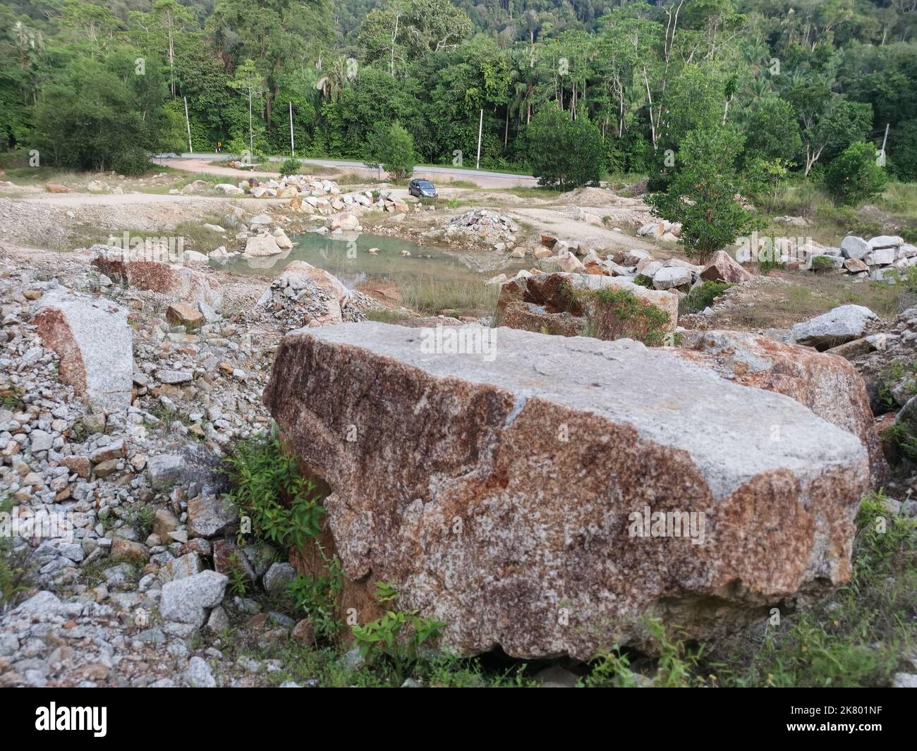 environment scene around the quarry area Stock Photo - Alamy