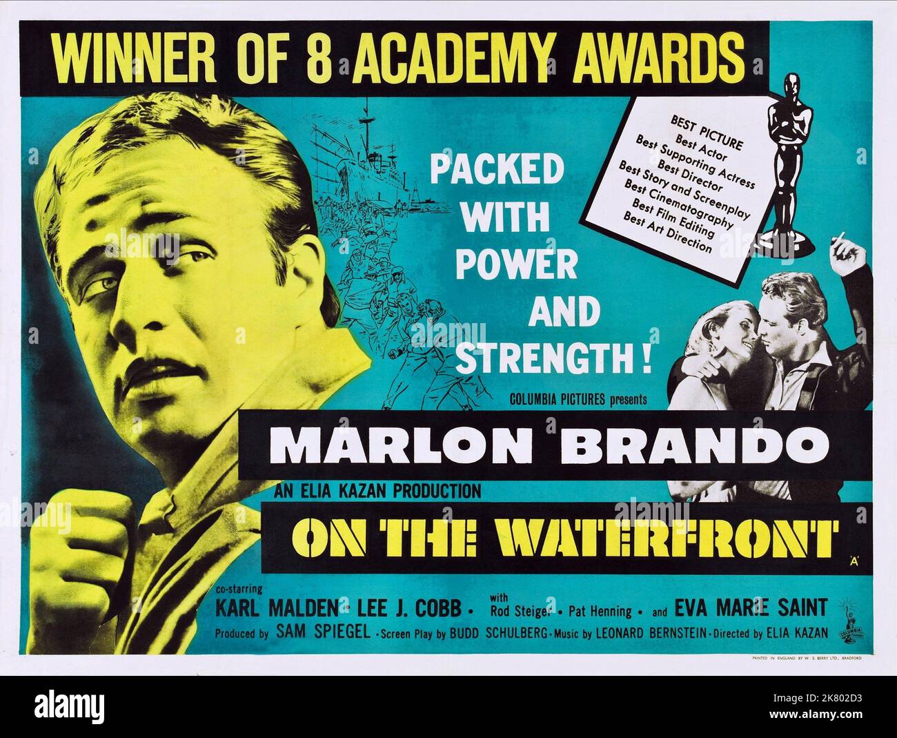Marlon Brando & Eve Marie Saint Poster Film On The Waterfront (USA 1964 ...