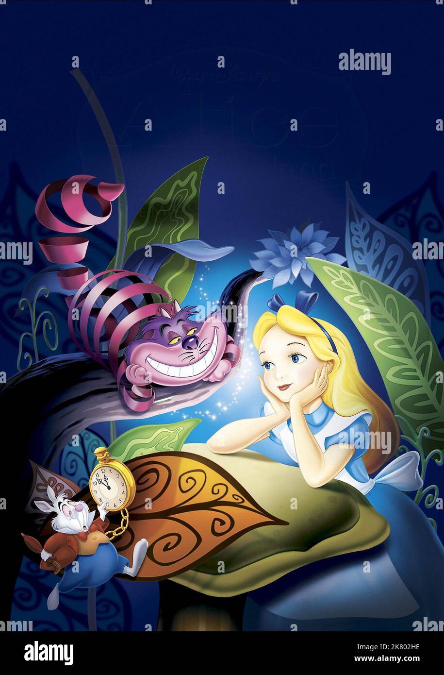 Cheshire Cat, White Rabbit & Alice Film: Alice In Wonderland (USA 1951 ...