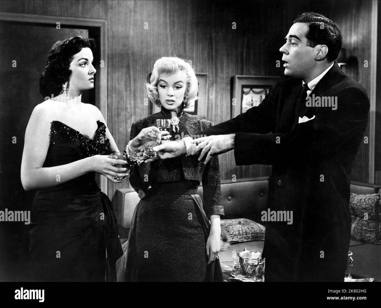 Jane Russell Marilyn Monroe And Tommy Noonan Film Gentlemen Prefer