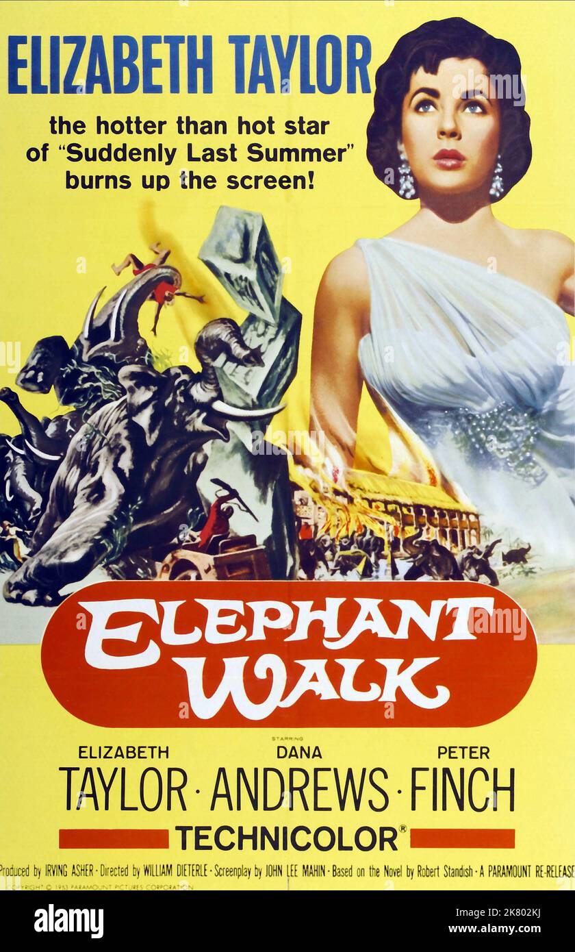 Elizabeth Taylor Poster Film: Elephant Walk (1954) Director: William ...