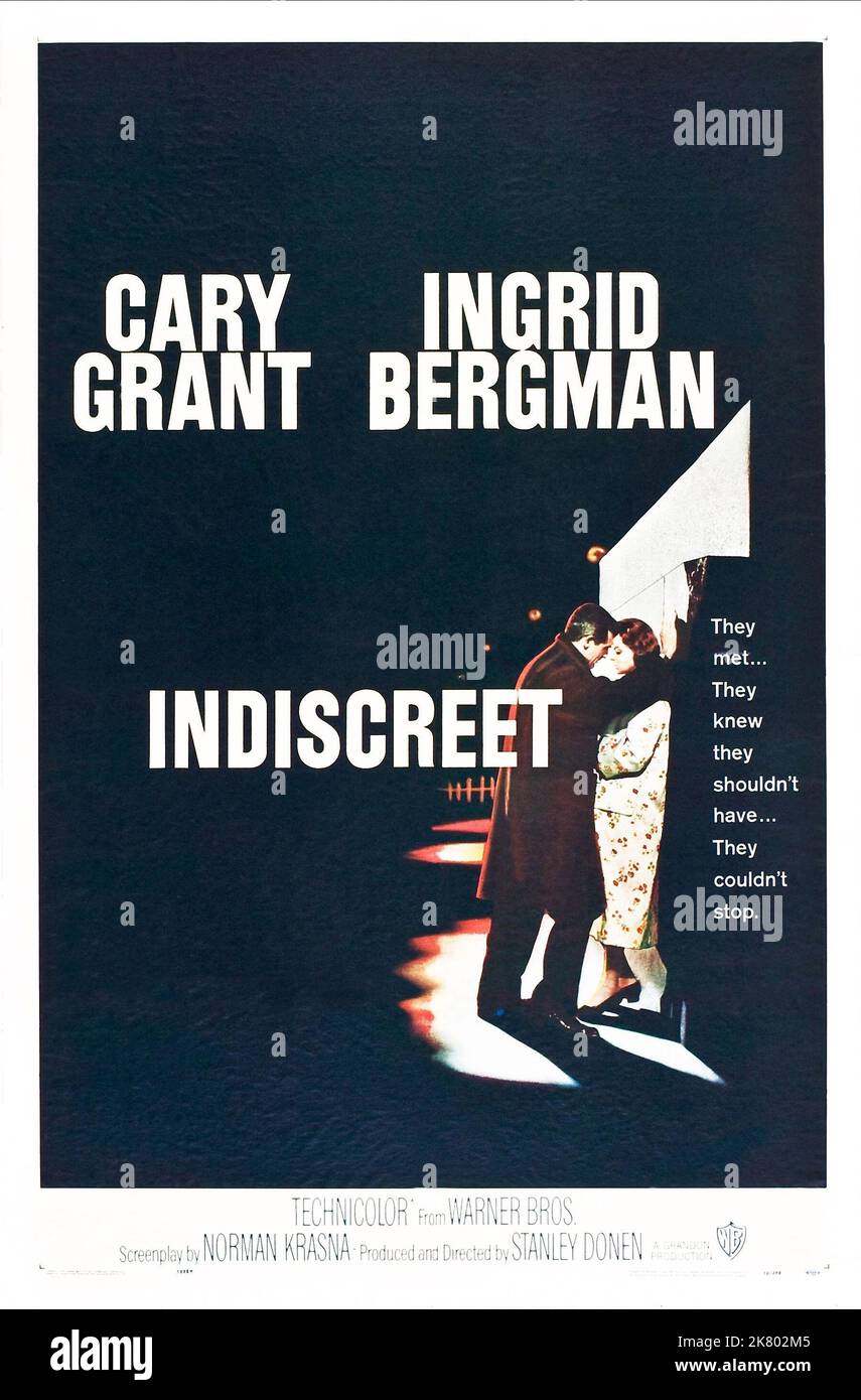 Cary Grant & Ingrid Bergman Poster Film: Indiscreet (USA/UK 1958 ...