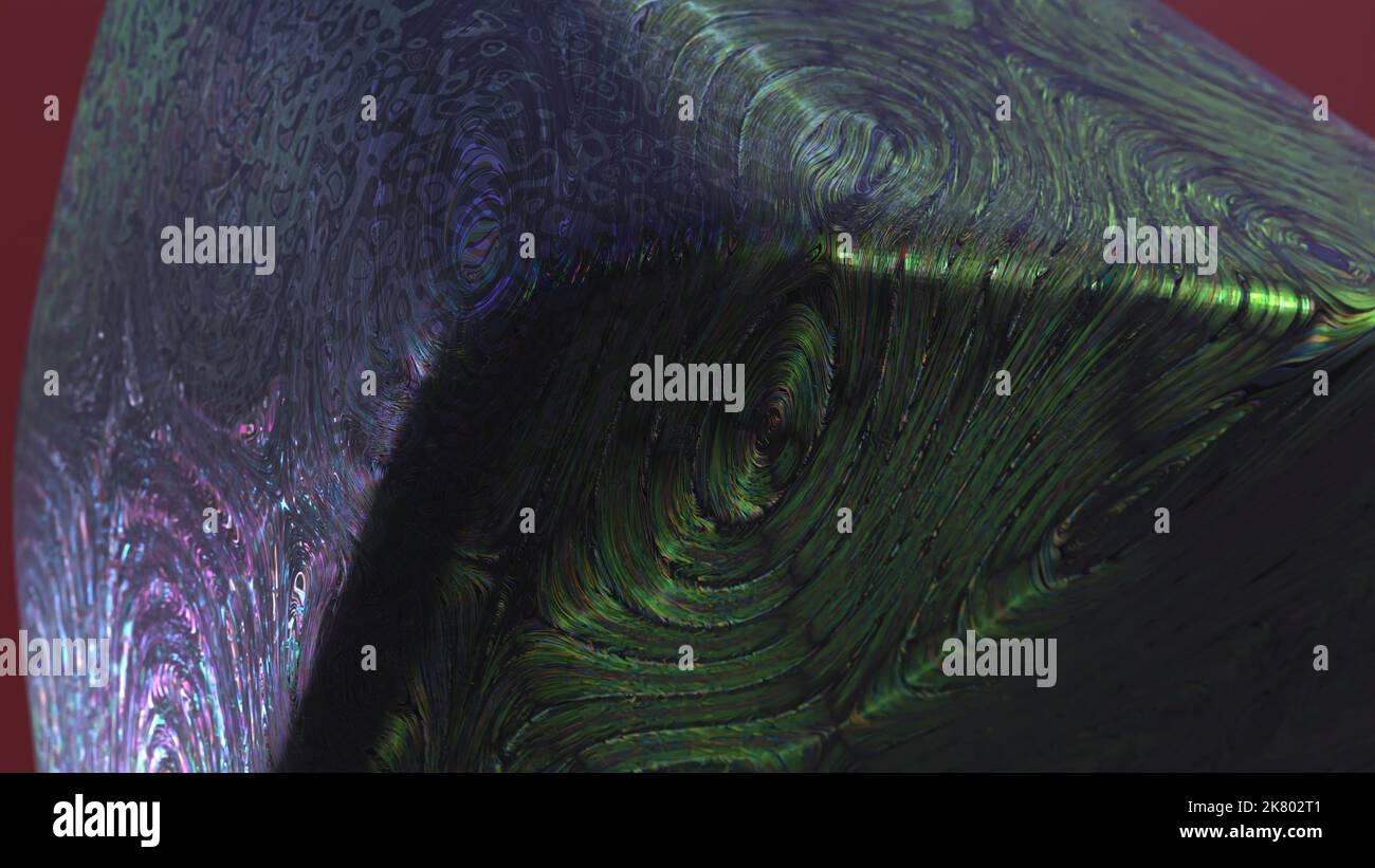 3D rendering of abstract object in hyper-realistic scene with ...