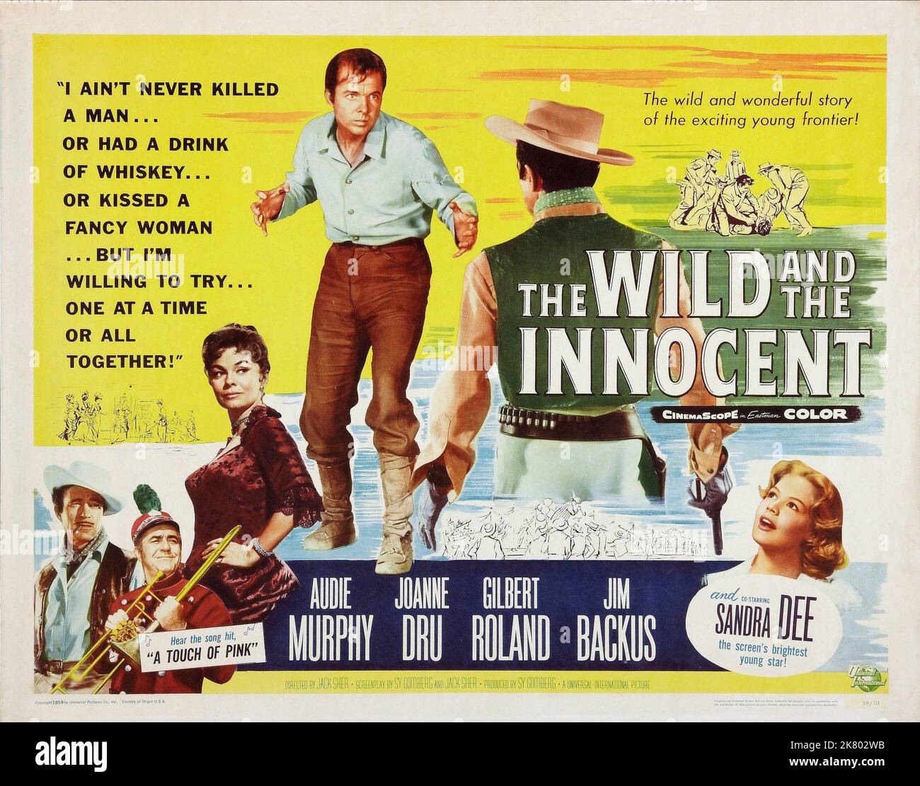 Audie Murphy Poster Film: The Wild And The Innocent (1954) Characters ...