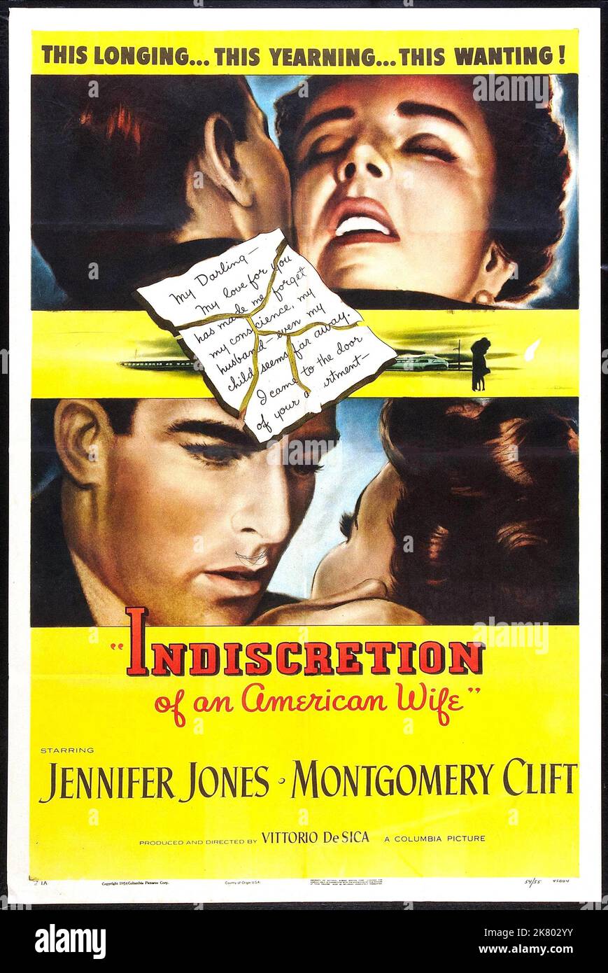 Movie Poster Film: Indiscretion Of American Wife; Indiscretion ...