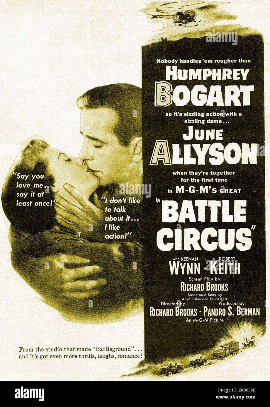 June Allyson & Humphrey Bogart Film Battle Circus (1952) Characters: Lt ...