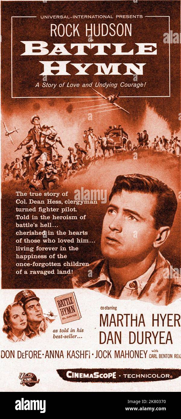 Rock Hudson Film Poster Film: Battle Hymn (1956) Director: Douglas Sirk ...