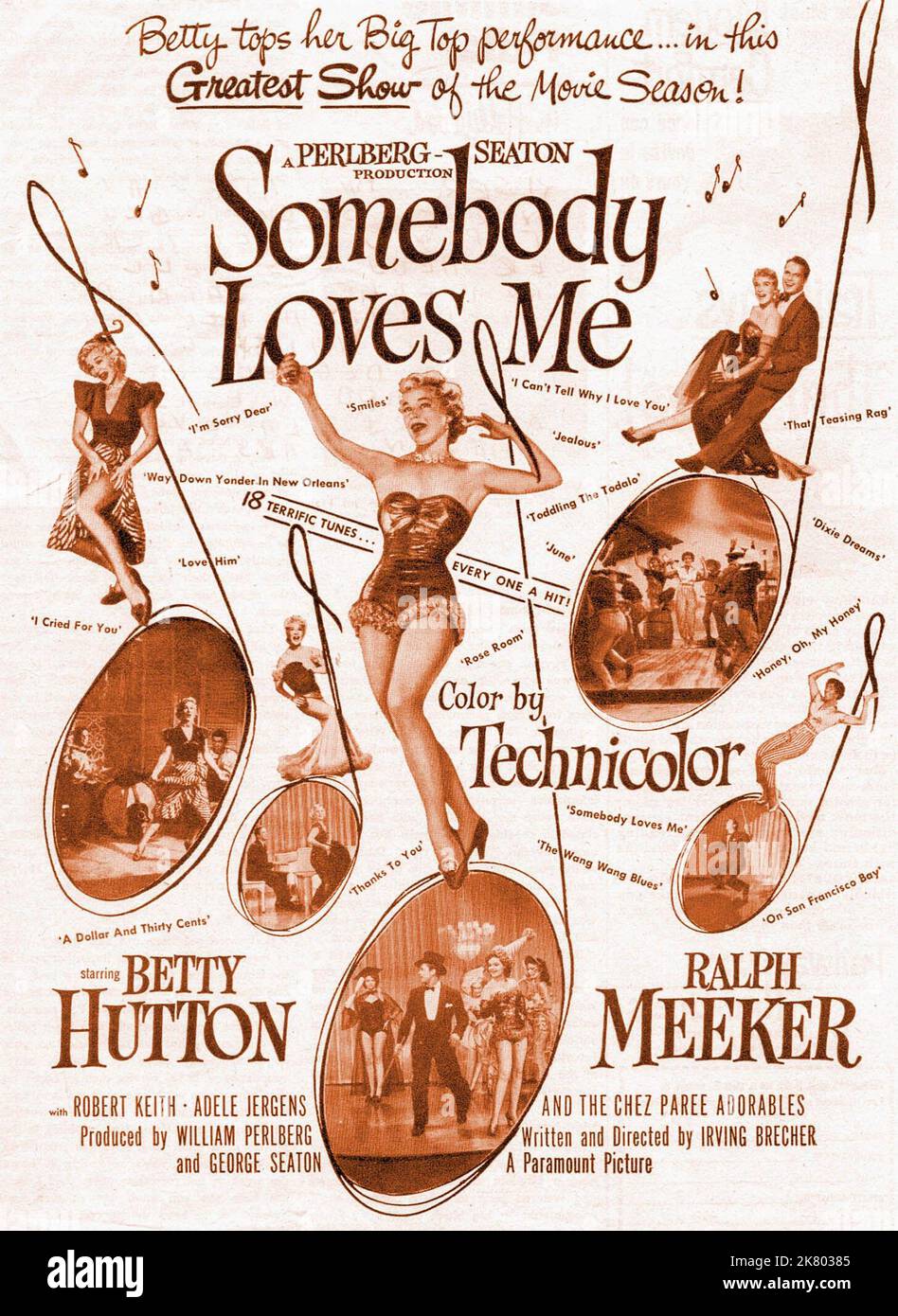 Film Poster Film Somebody Loves Me (1957) Director: Irving Brecher 24 ...