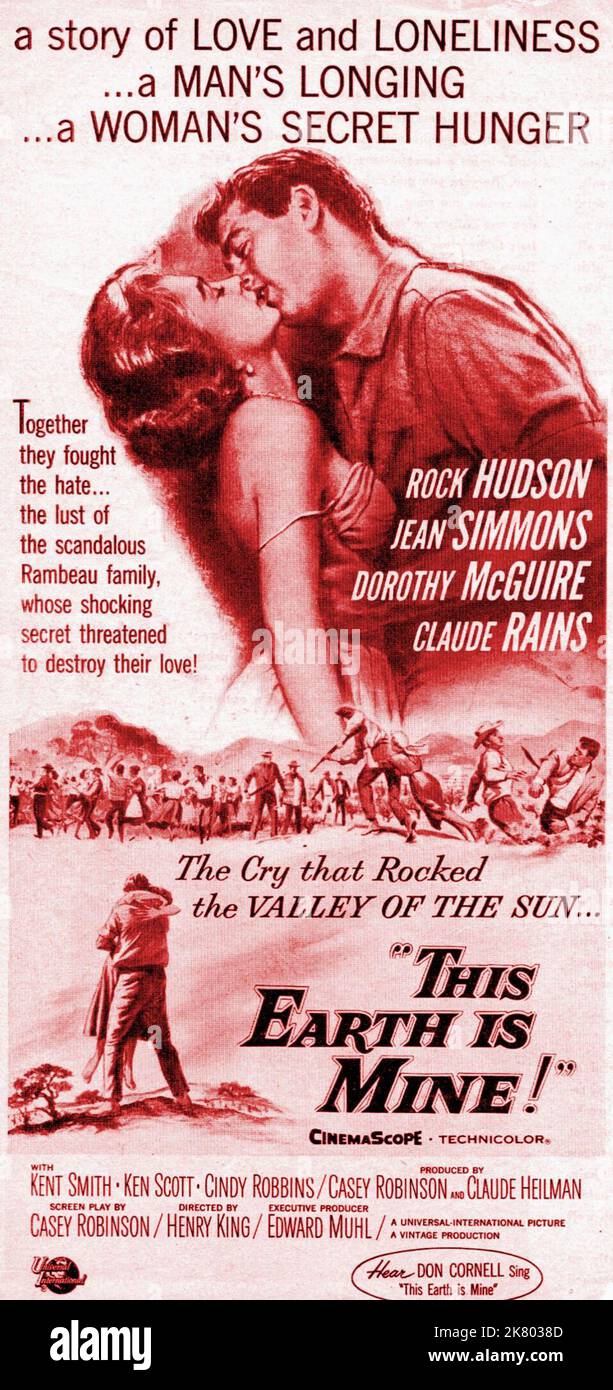Film Poster Film: This Earth Is Mine (1958) Director: Henry King 26 ...