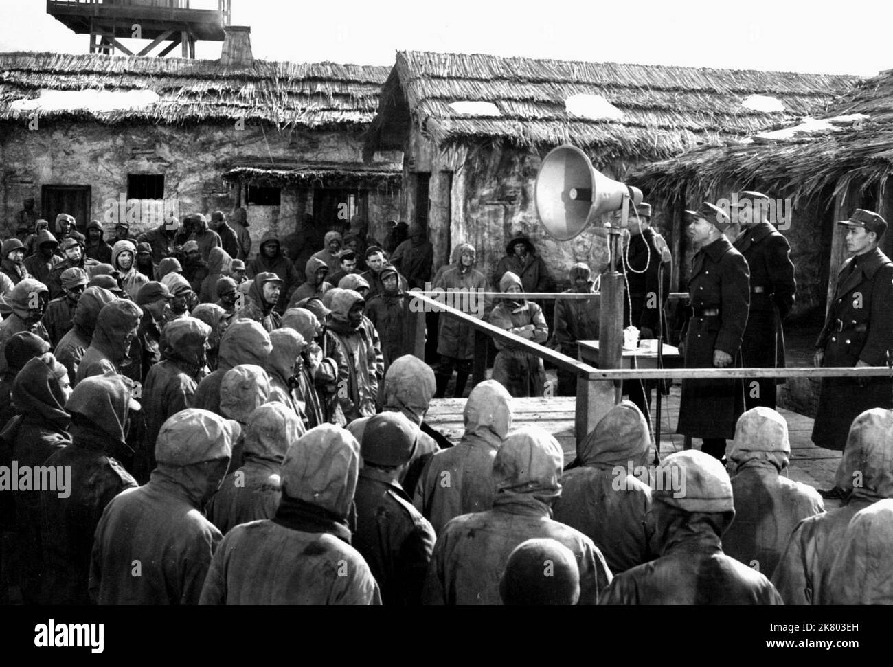 Pow Camp Scene Film Prisoner Of War (1958) Director: Andrew Marton 04 ...
