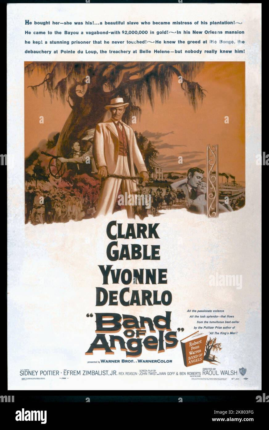 Clark Gable Film Band Of Angels (1957) Characters: Hamish Bond Director ...