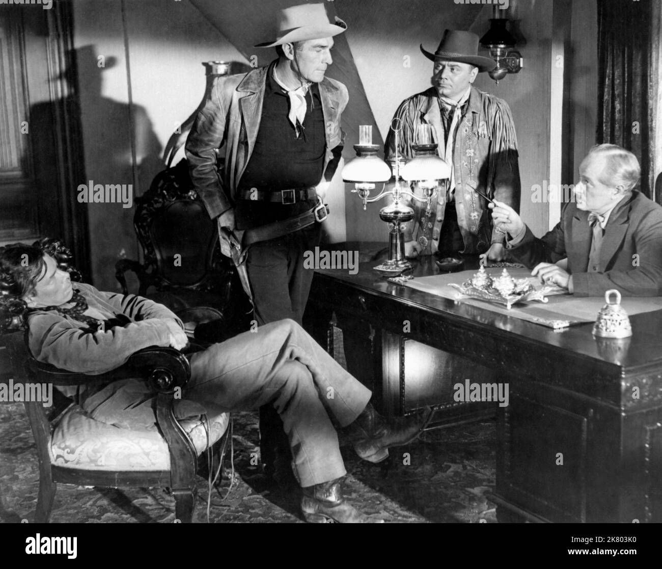 Lee Marvin, Randolph Scott & Ernest Borgnine Film: The Stranger Wore A ...
