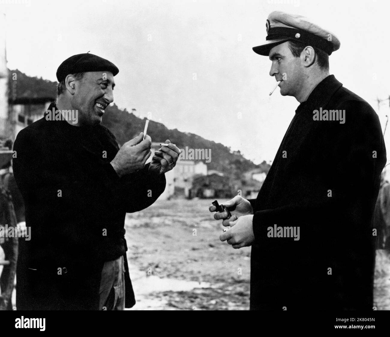 Gregoire Aslan & Stanley Baker Film: Sea Fury (1958) Characters: & Abel ...