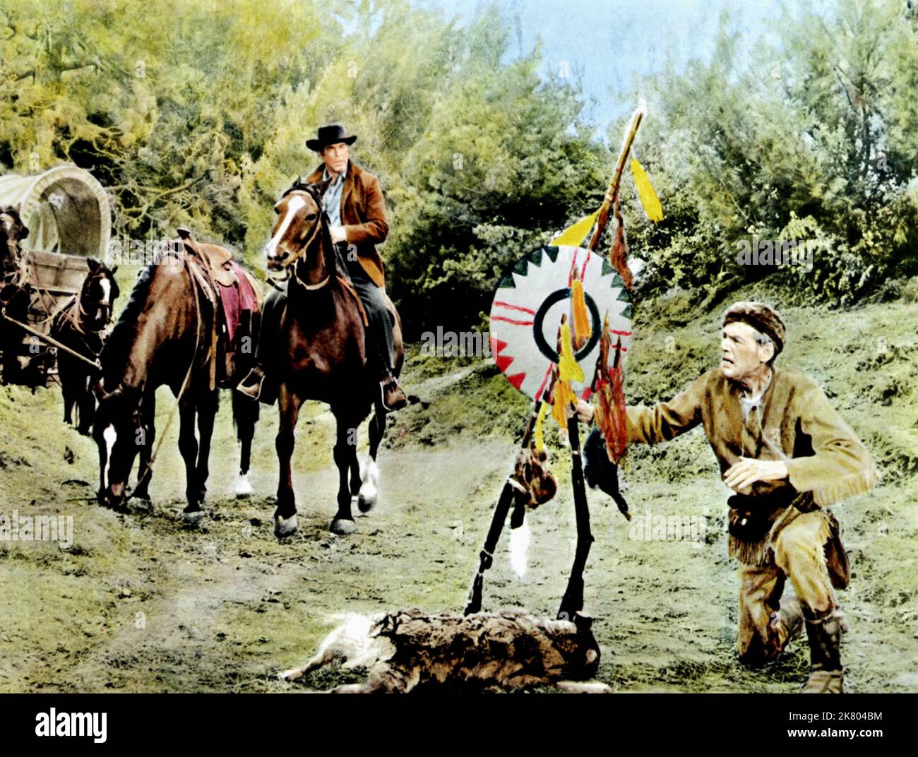 Fred Macmurray & Henry Hull Film The Oregon Trail (1959) Characters ...