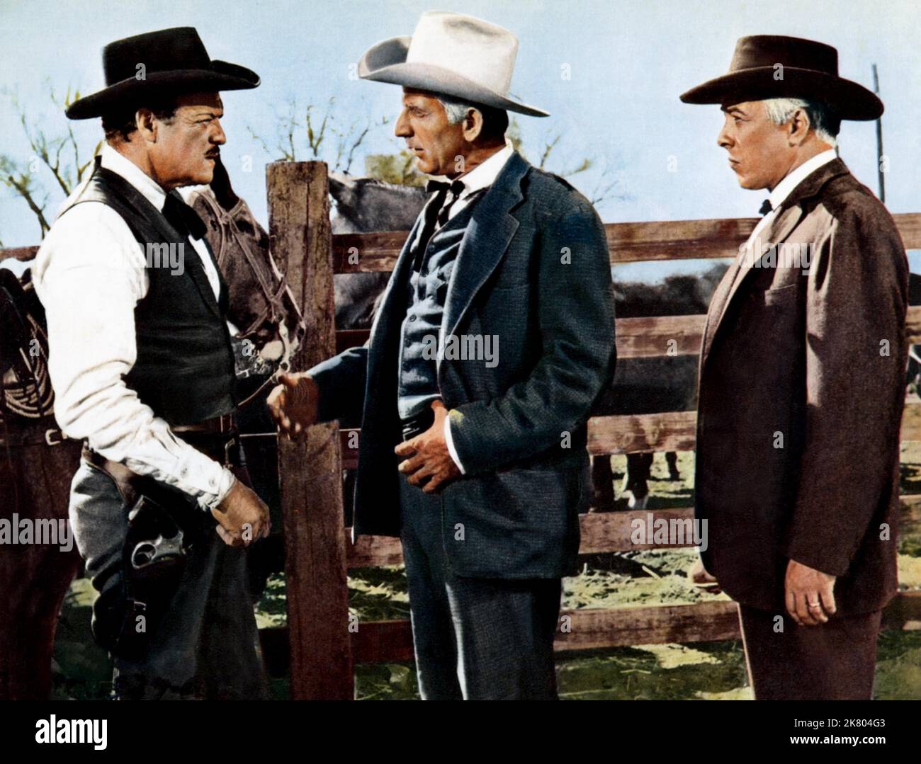 Van Heflin, Robert F. Simon & Edward Platt Film: Gunman'S Walk (USA ...