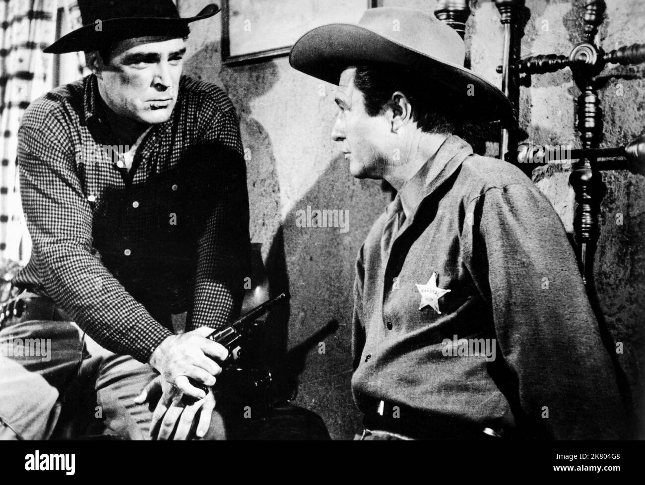 Don Megowan & Jim Davis Film A Lust To Kill (1957) Characters: Cheney ...