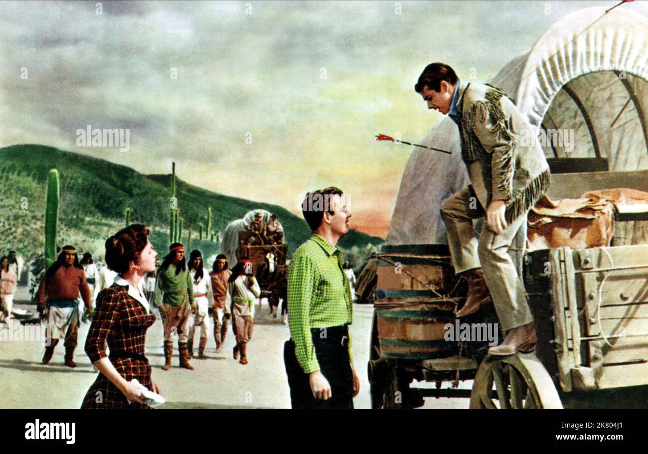 Pat Crowley, Charles Drake & Audie Murphy Film: Walk The Proud Land ...