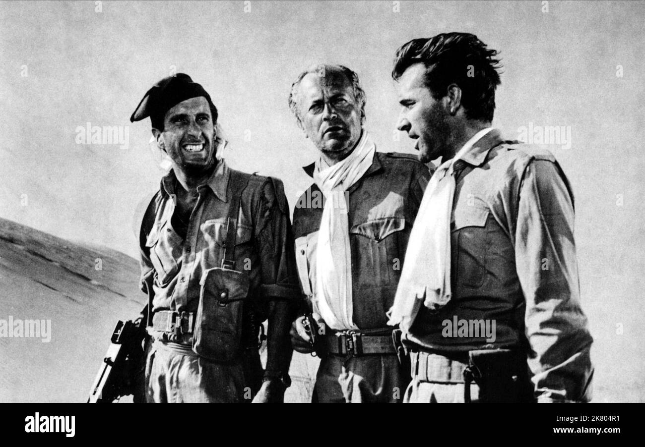 Nigel Green, Curd Jurgens & Richard Burton Film Bitter Victory (1957 ...