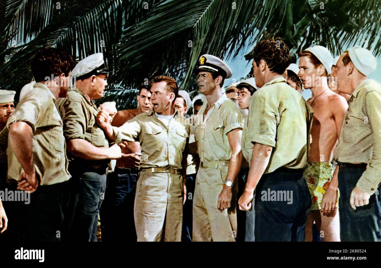 Lex Barker & George Nader Film Away All Boats (USA 1956) Characters ...