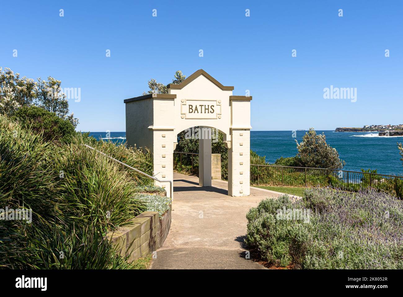 The portico entrance to the former Giles Baths at Dunningham Reserve in ...