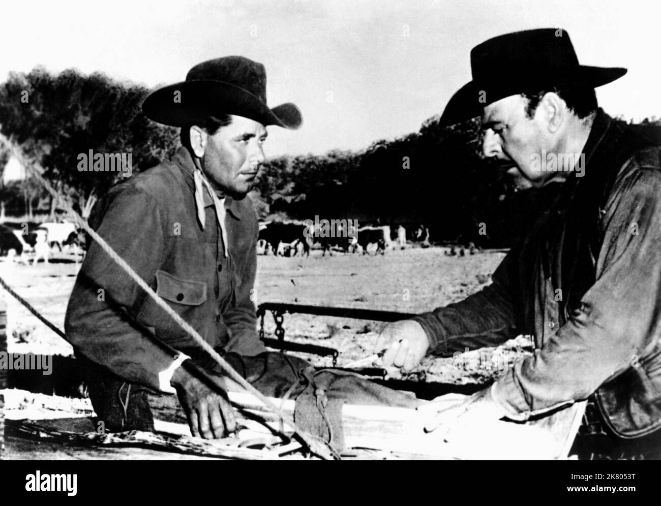 Glenn Ford & Brian Donlevy Film: Cowboy (1958) Characters: Tom Reese ...