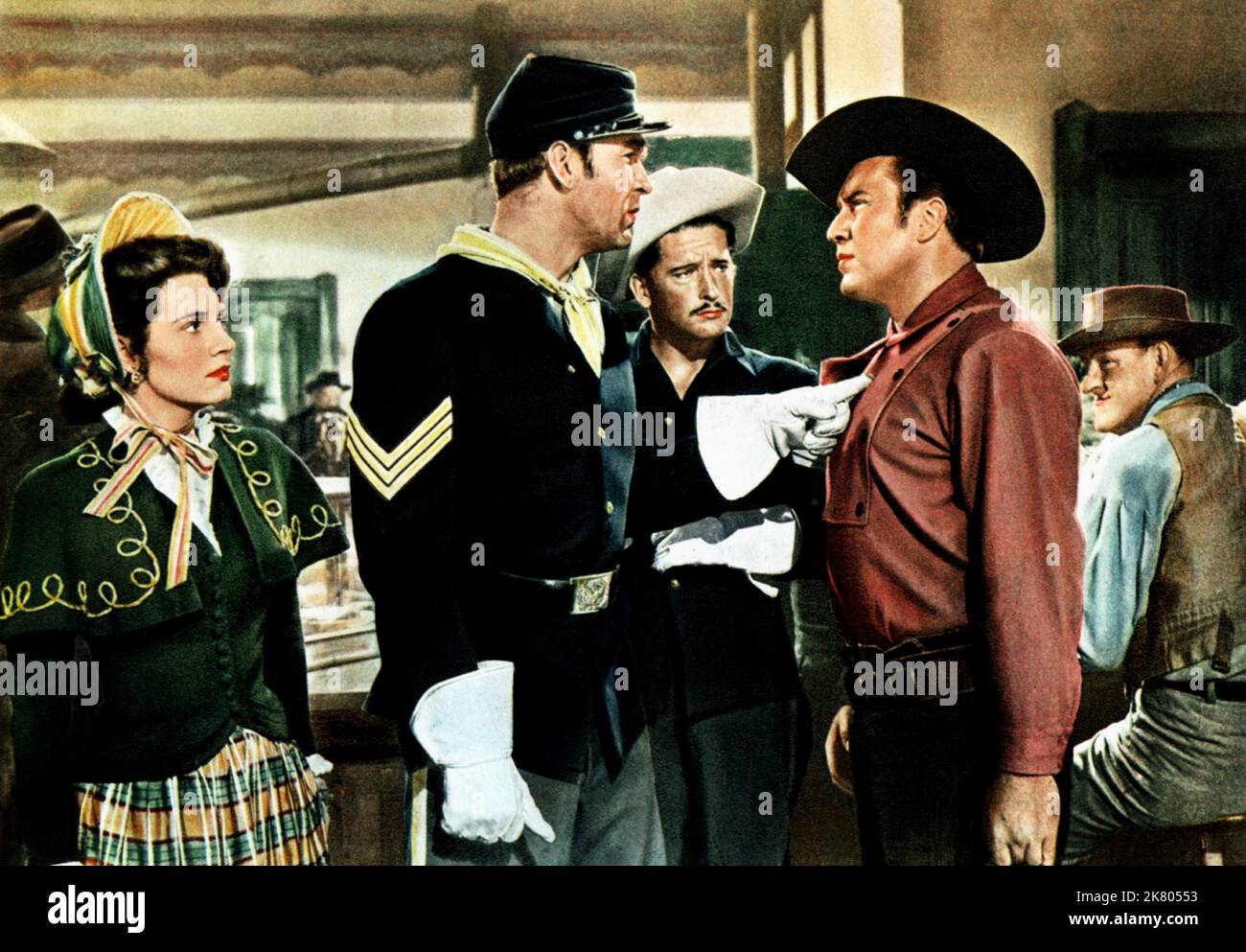 Polly Bergen, Forrest Tucker & Edmond O'Brien Film: Warpath (1953 ...