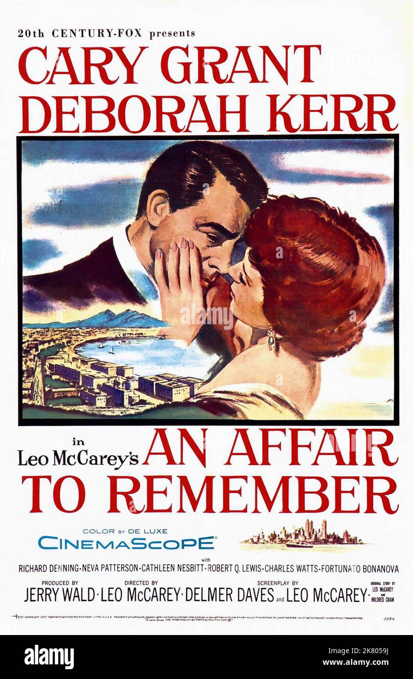 Cary Grant & Deborah Kerr Poster Film An Affair To Remember (1950 ...
