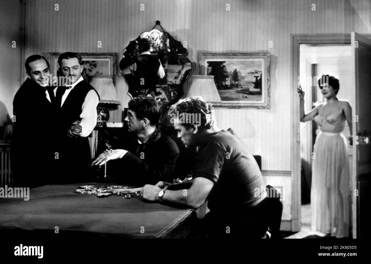 Jean Servais, Carl Mohner, Robert Manuel & Claude Sylvain Film: Rififi ...