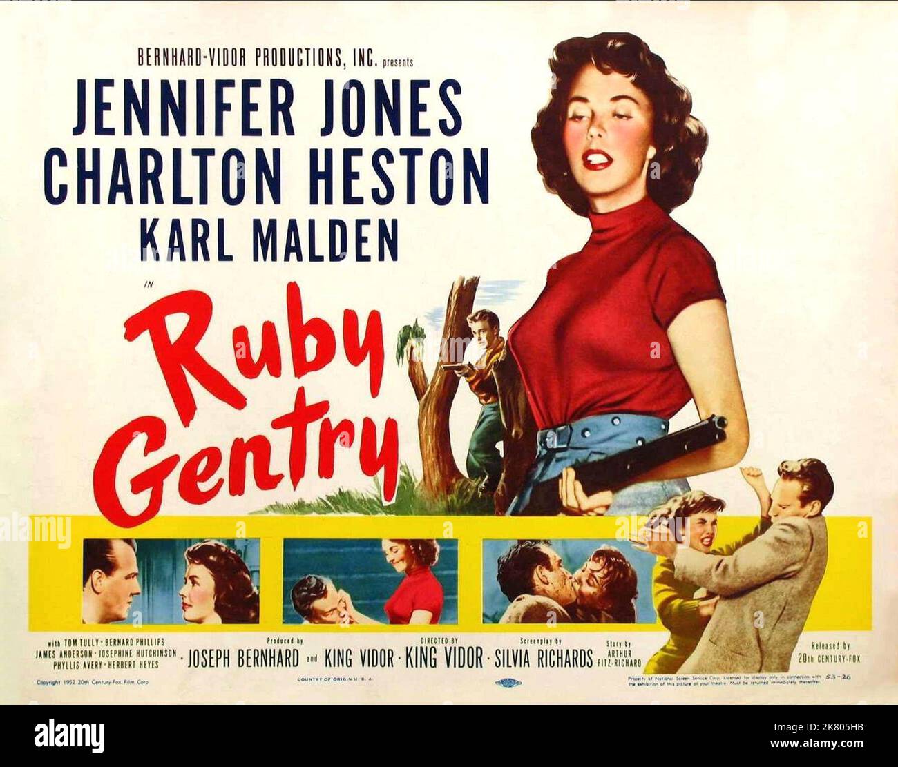 Charlton Heston & Jennifer Jones Poster Film: Ruby Gentry (USA 1952 ...