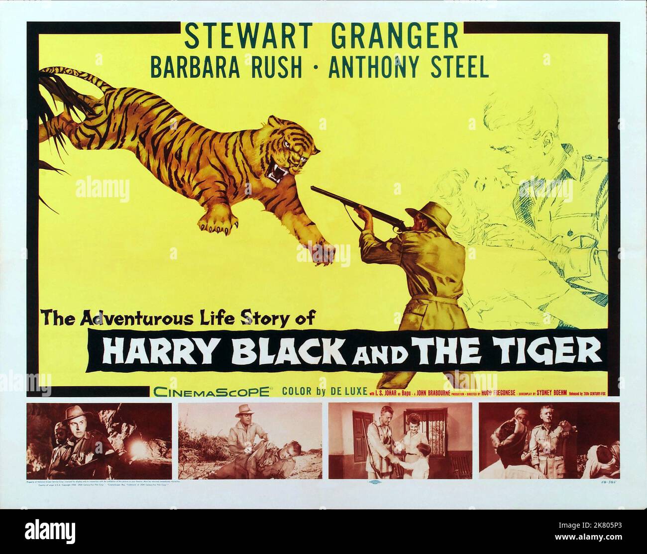 Stewart Granger Film Poster Film Harry Black And The Tiger (USA/UK 1958 ...