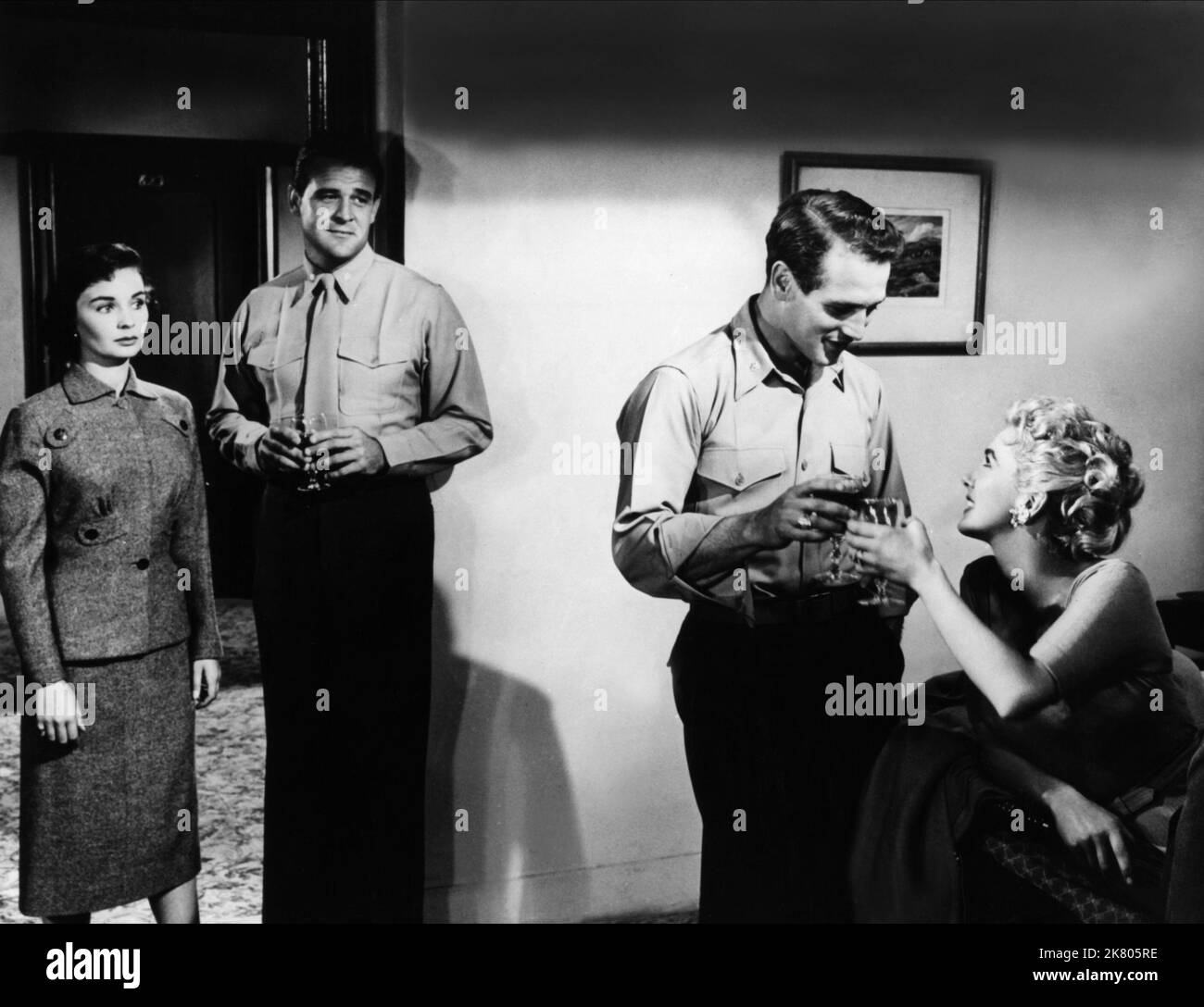 Jean Simmons, Robert Keys, Paul Newman & Anne Wakefield Film: Until ...