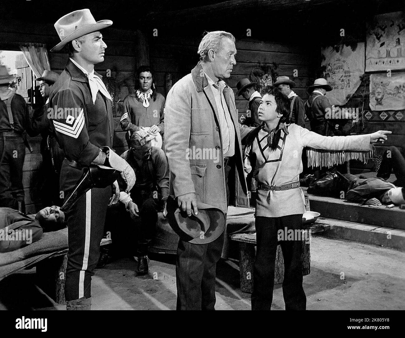 Jeff Chandler, Ward Bond & Orlando Rodriguez Film: Pillars Of The Sky ...