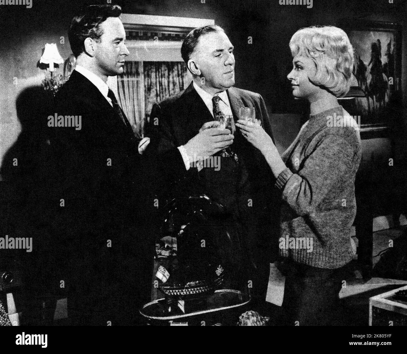 Tony Britton, William Bendix & Nadja Tiller Film: The Rough And The ...