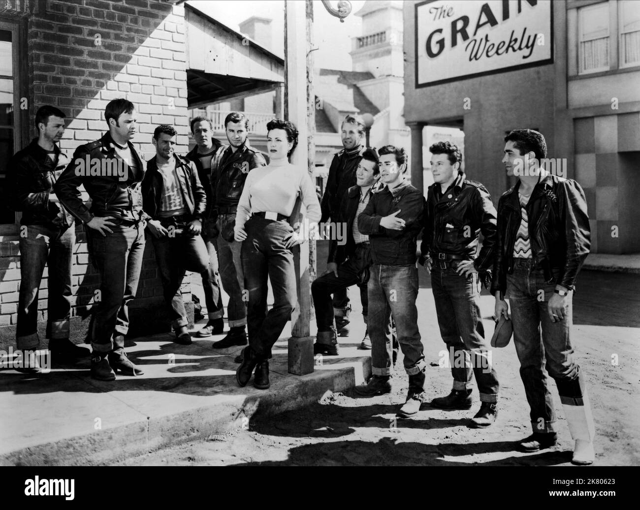Marlon Brando & Mary Murphy Film The Wild One (1953) Characters: Johnny ...