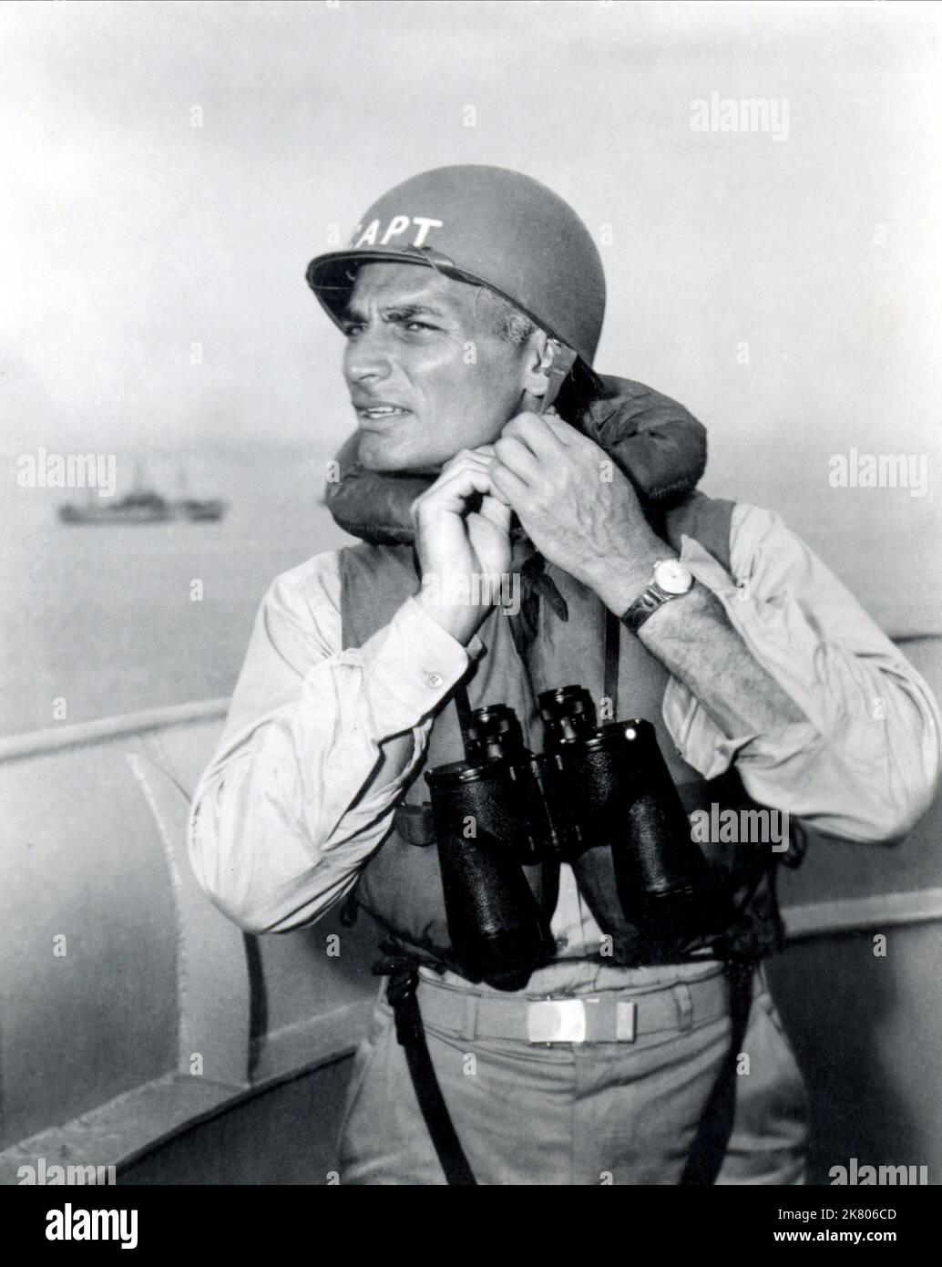 Jeff Chandler Film Away All Boats (USA 1956) Characters: Capt. Jebediah ...