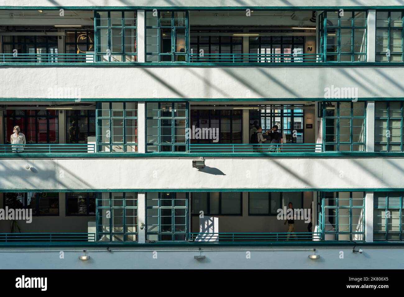 The interior verandahs overlooking the courtyard of PMQ, formerly the ...
