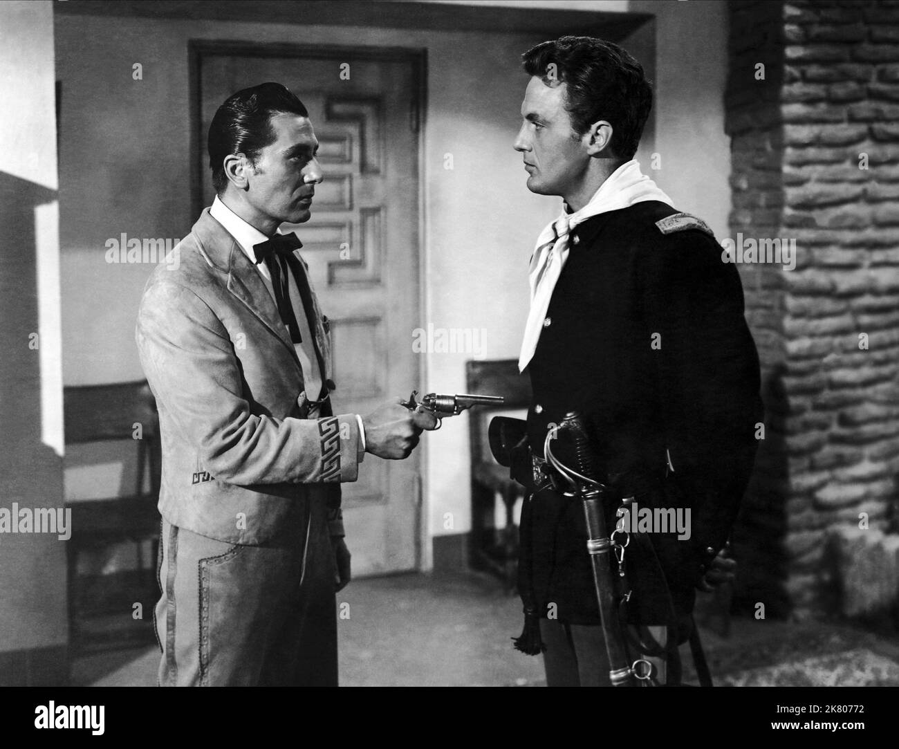 Rico Alaniz & Robert Stack Film: Conquest Of Cochise (1953) Characters: Felipe, Maj. Tom Burke ...