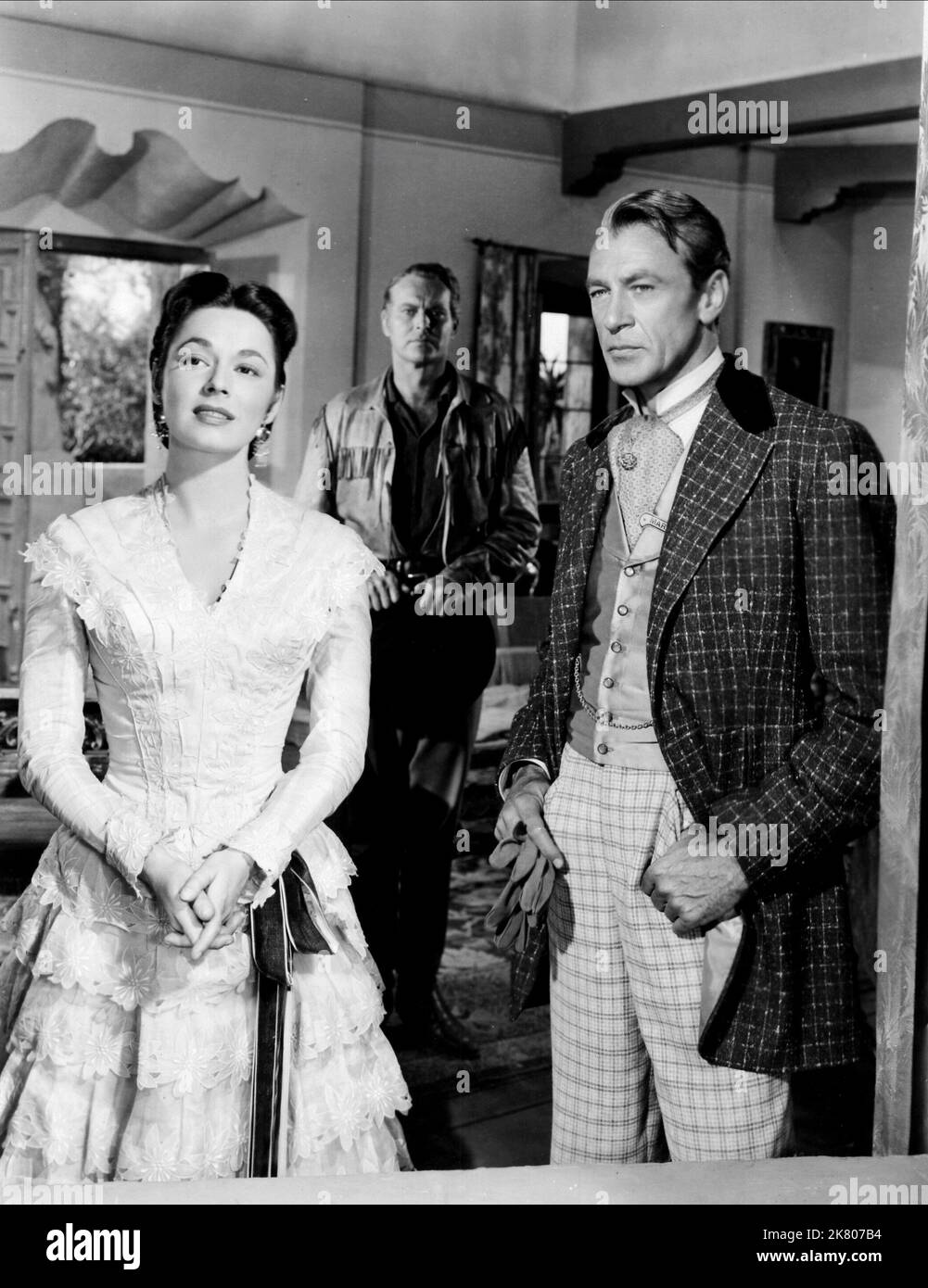 Ruth Roman, Leif Erickson & Gary Cooper Film: Dallas (USA 1950 ...