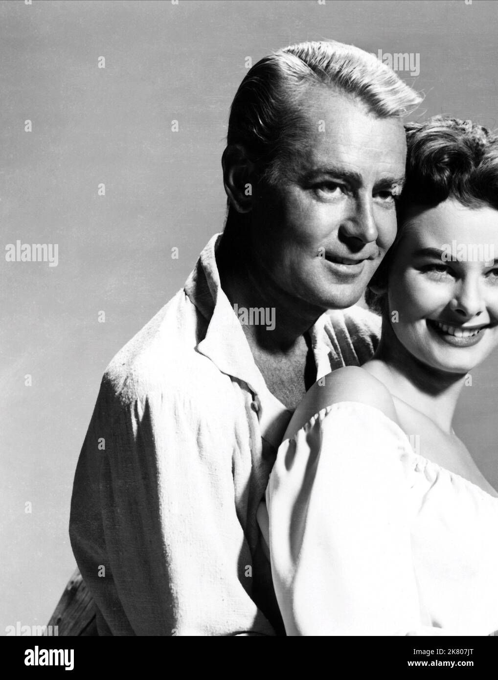 Alan Ladd & Audrey Dalton Film Drum Beat (1954) Characters: Johnny ...