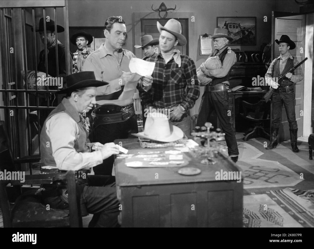 Fuzzy Knight, George O'Brien & Hugh Hooker Film: Gold Raiders; The ...