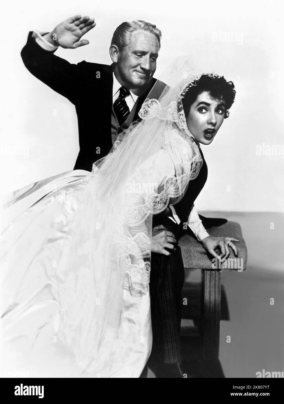 Spencer Tracy & Elizabeth Taylor Film Father Of The Bride (USA 1950 ...