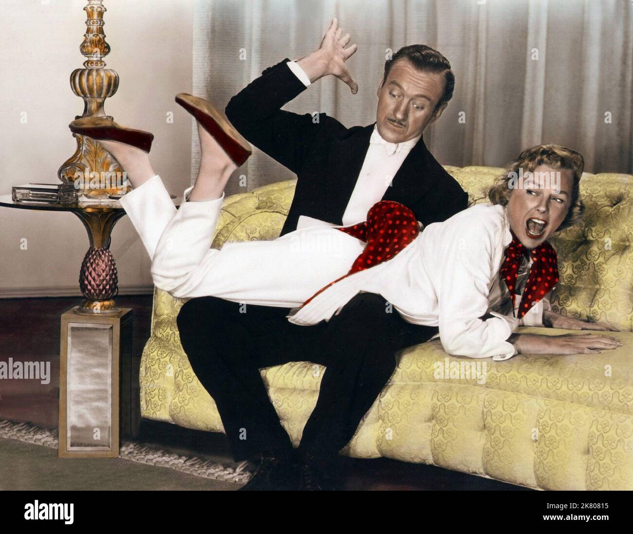 June Allyson & David Niven Film My Man Godfrey (1954) Characters: Irene ...