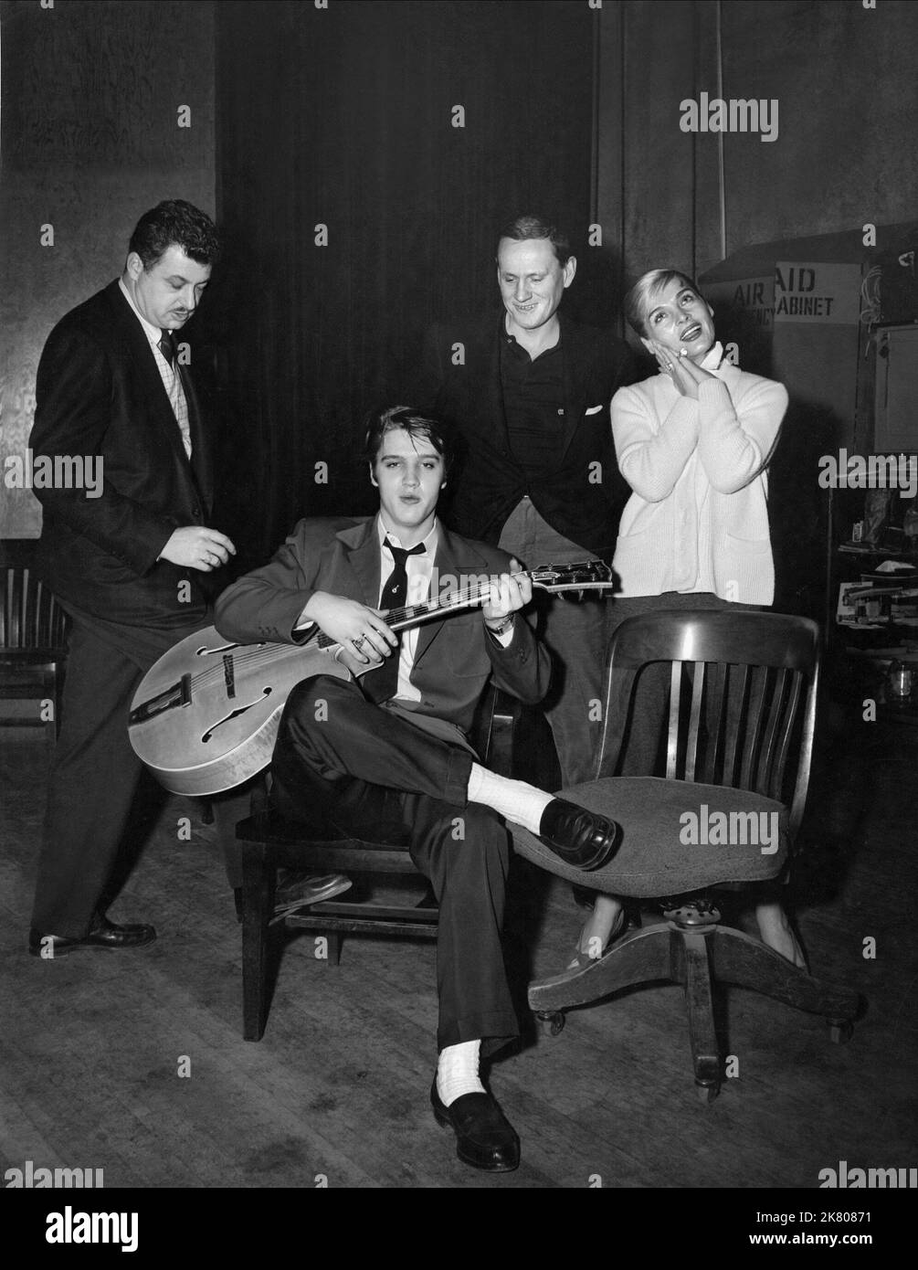 Elvis Presley, Wendell Corey & Lizabeth Scott Film: Loving You (USA ...