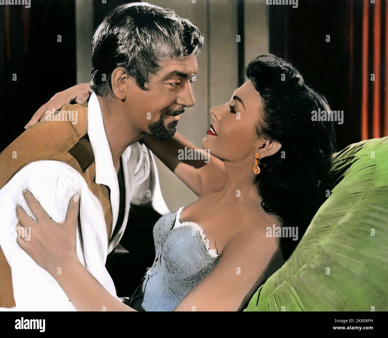 John Payne & Donna Reed Film Raiders Of The Seven Seas (1955) Characters: Barbarossa & Alida ...