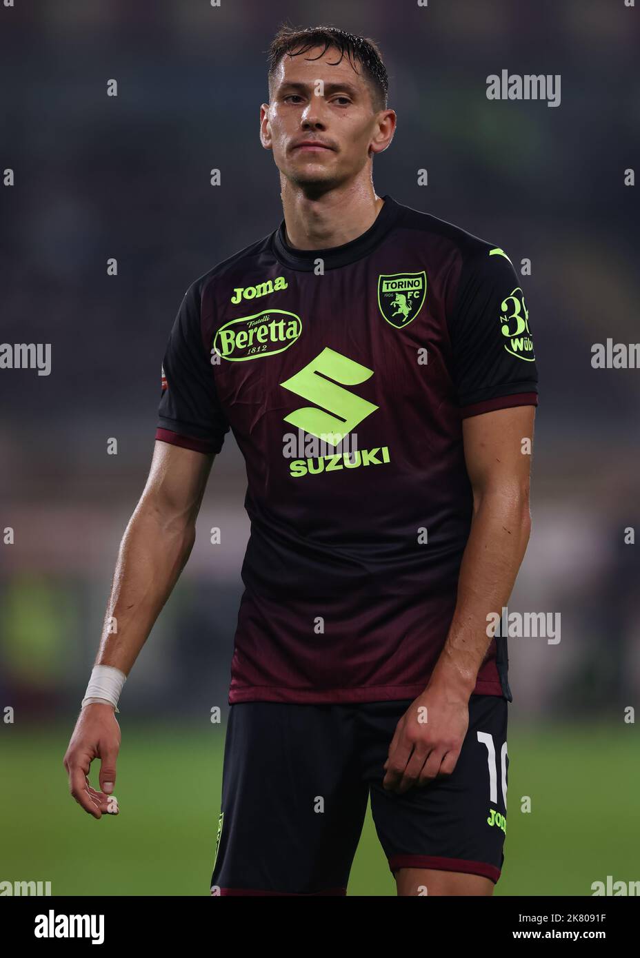 Turin, Italy, 18th October 2022. Sasa Lukic of Torino FC reacts during ...