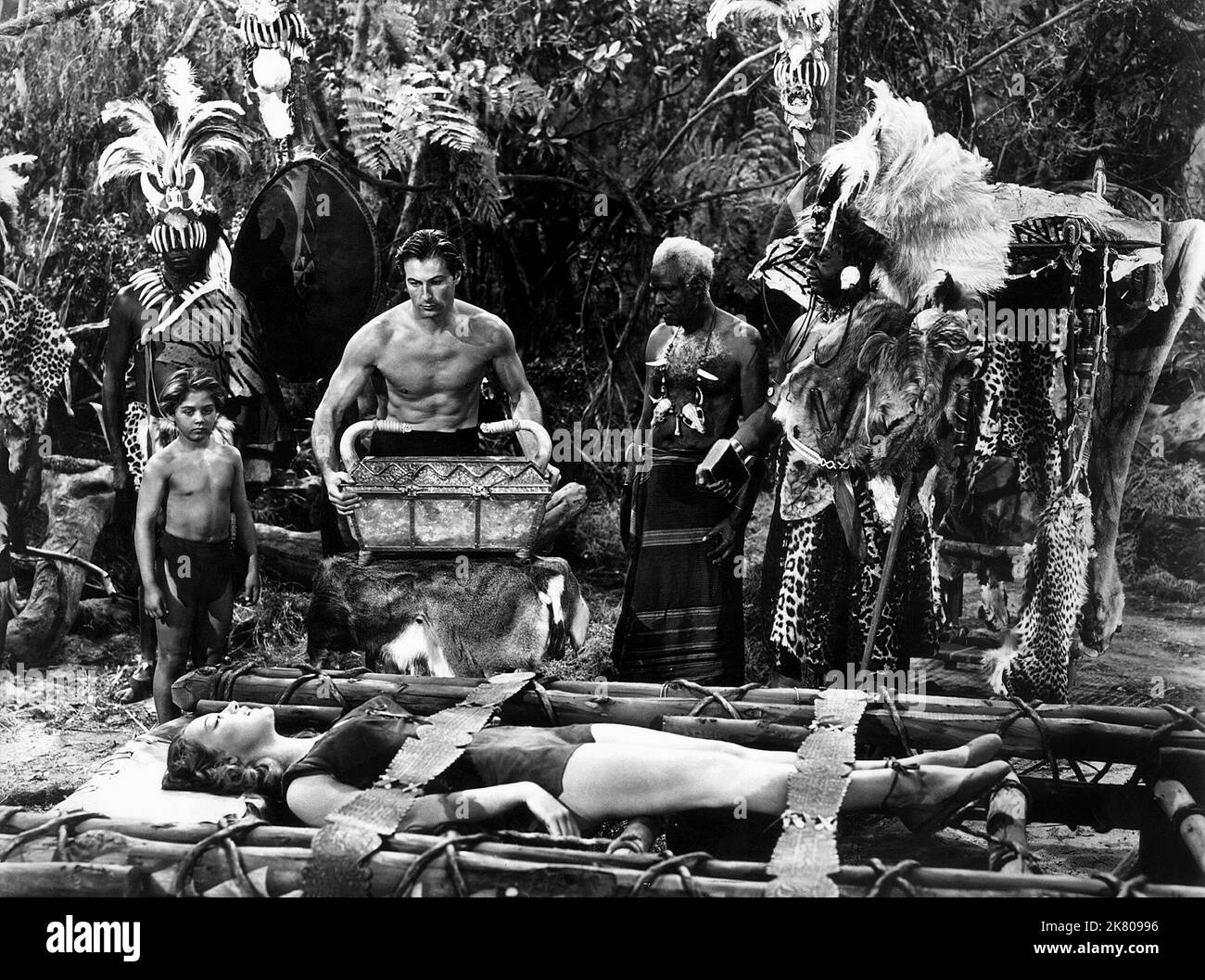 Dorothy Hart, Tommy Carlton & Lex Barker Film Tarzan'S Savage Fury (USA ...