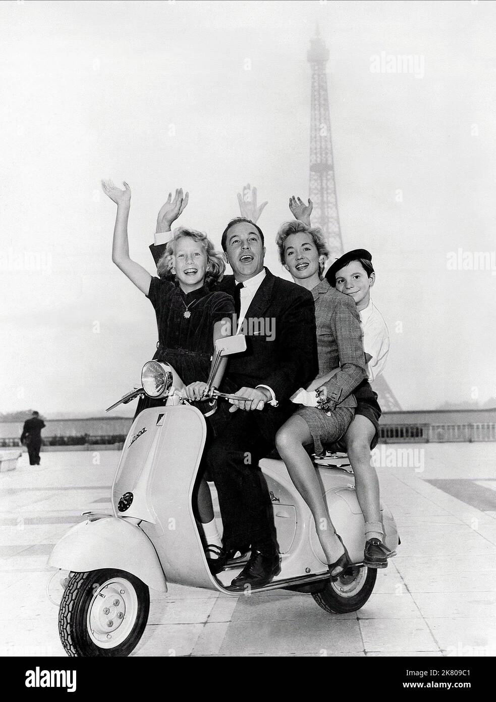 Barbara Laage, Bobby Clark & Brigitte Fossey Film The Happy Road (USA ...