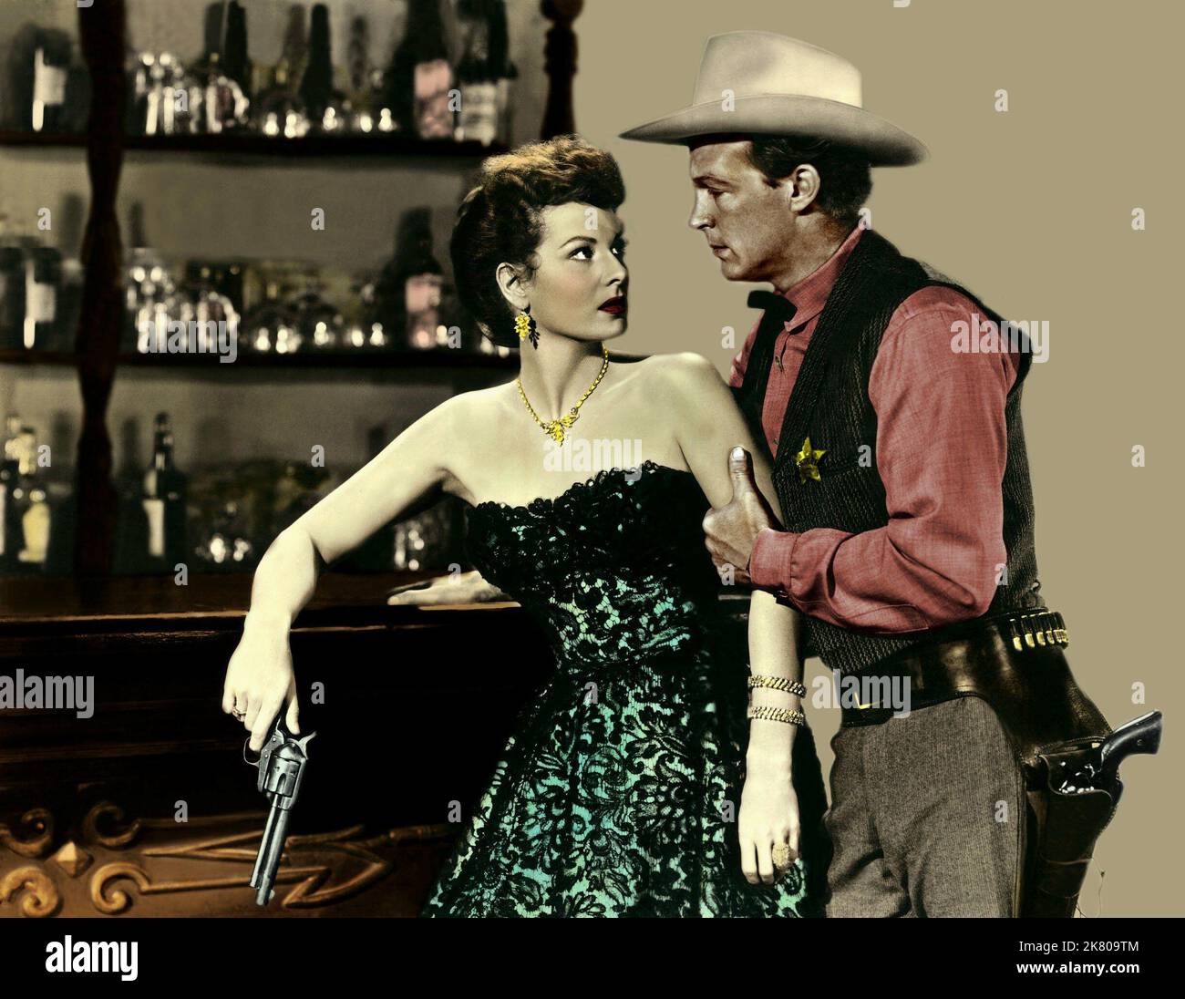 Maureen O'Hara & Alex Nicol Film The Redhead From Wyoming (USA 1953 ...