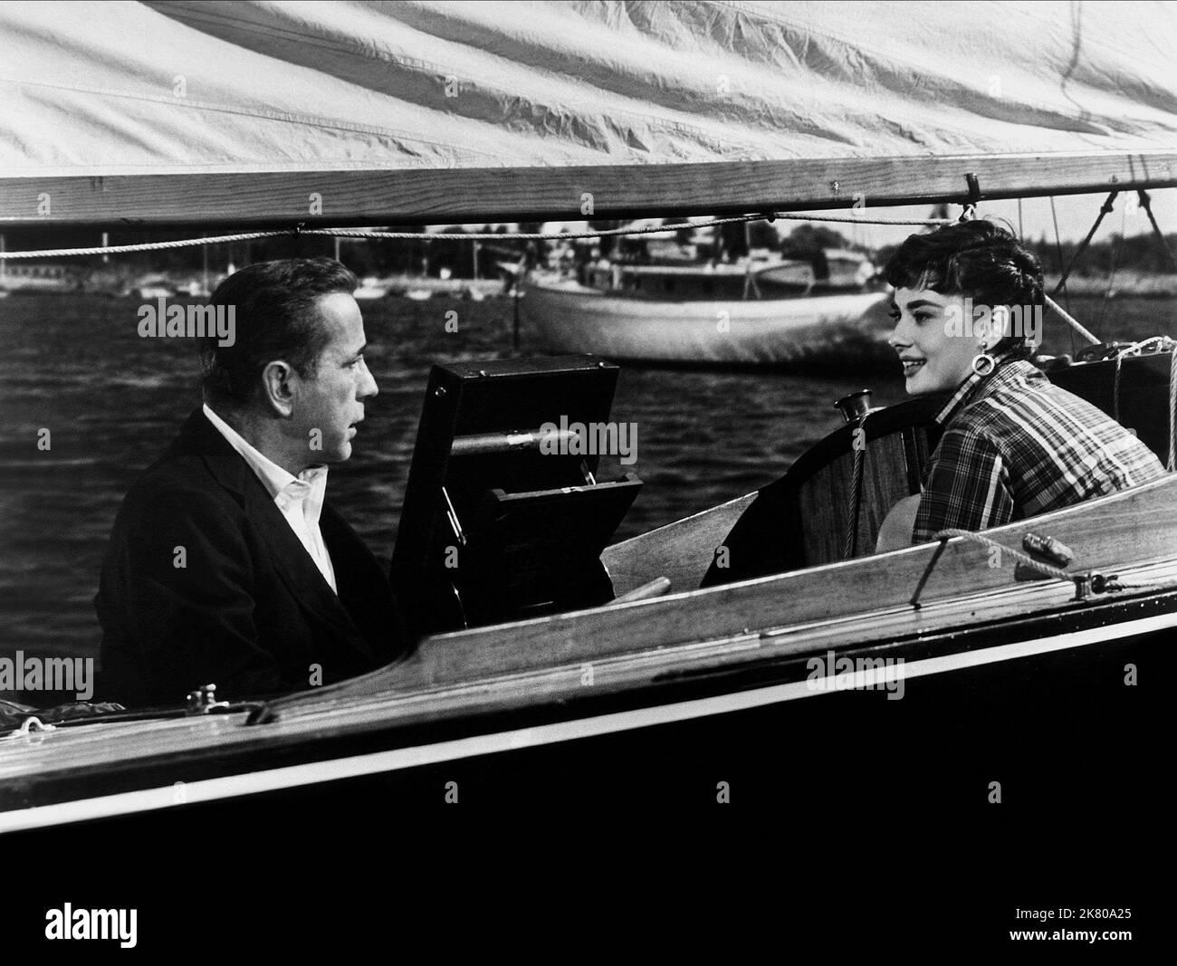 Humphrey Bogart & Audrey Hepburn Film: Sabrina; Sabrina Fair (USA 1954) Characters: Linus ...